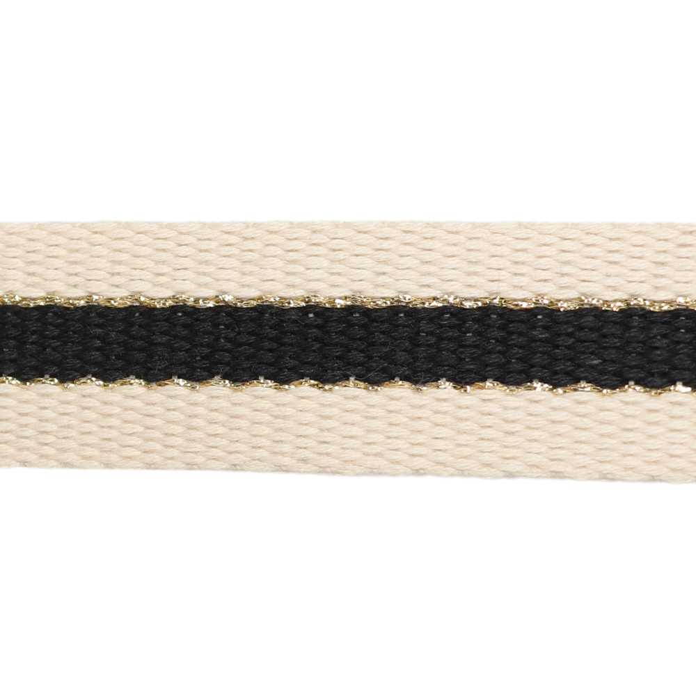 30mm Striped Webbing w/Metallic-Black 1124-30-014 – The Sewing Studio ...