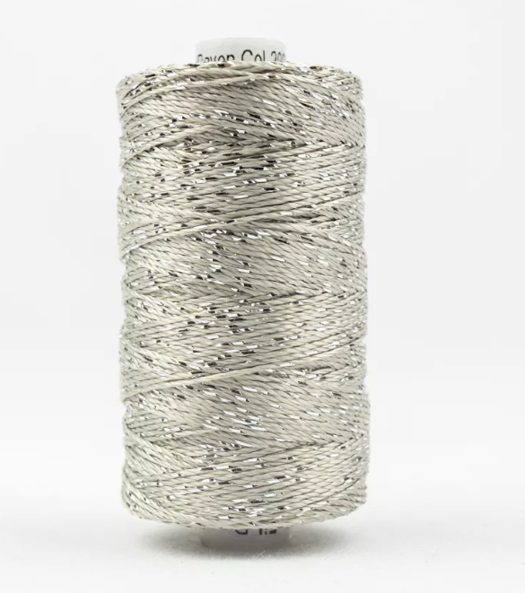 Dazzle 8wt Metallic Thread 183m-Silver DZ-2000 – The Sewing Studio ...